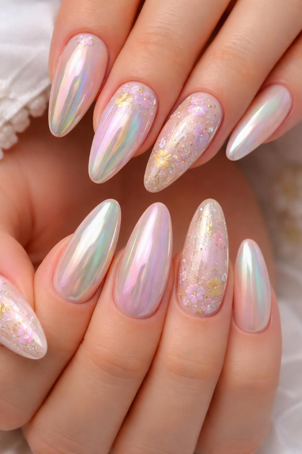 Shiny and Fresh: Exploring the Trend of Chrome Spring Nails